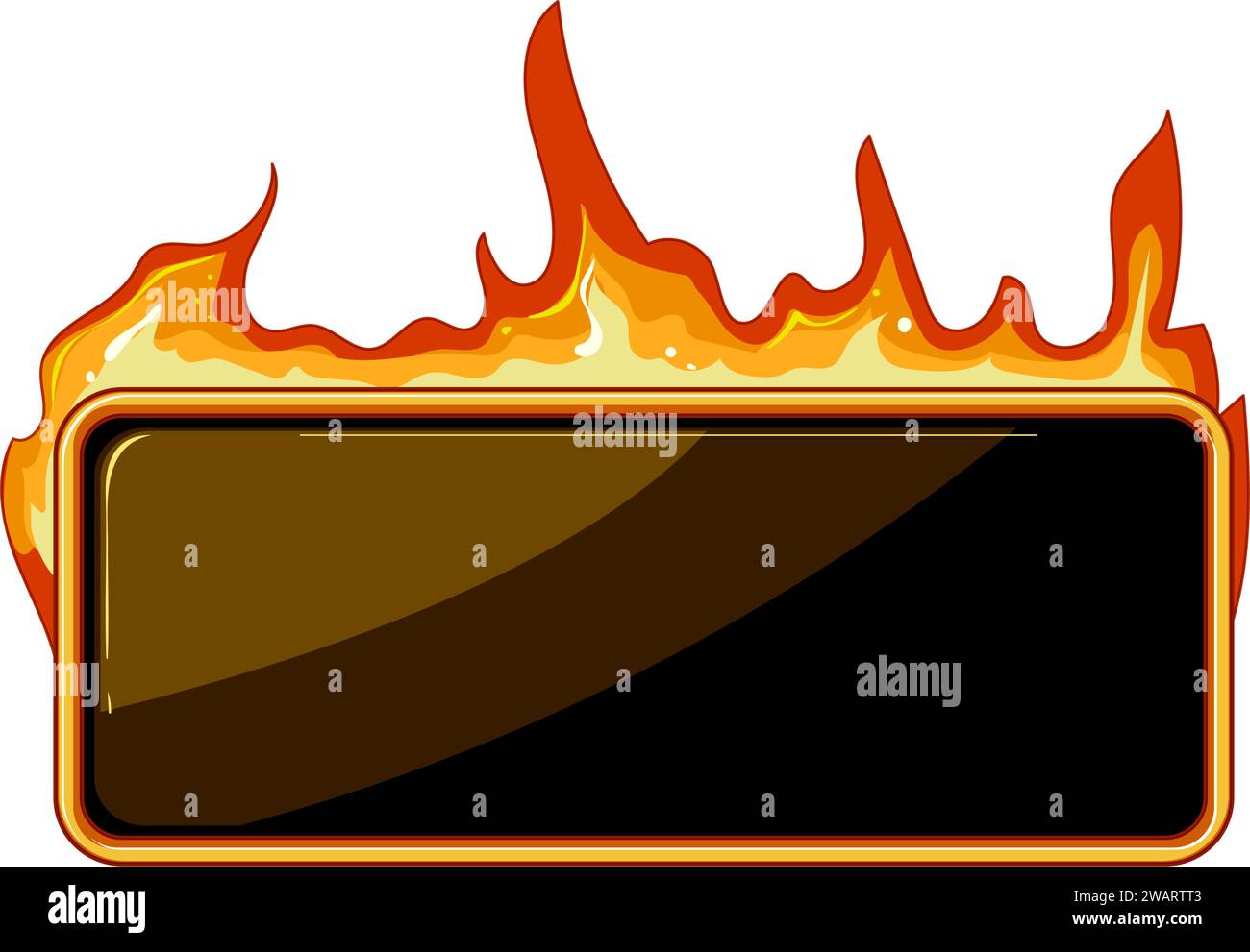 bar fire game button cartoon vector illustration Stock Vector Image ...