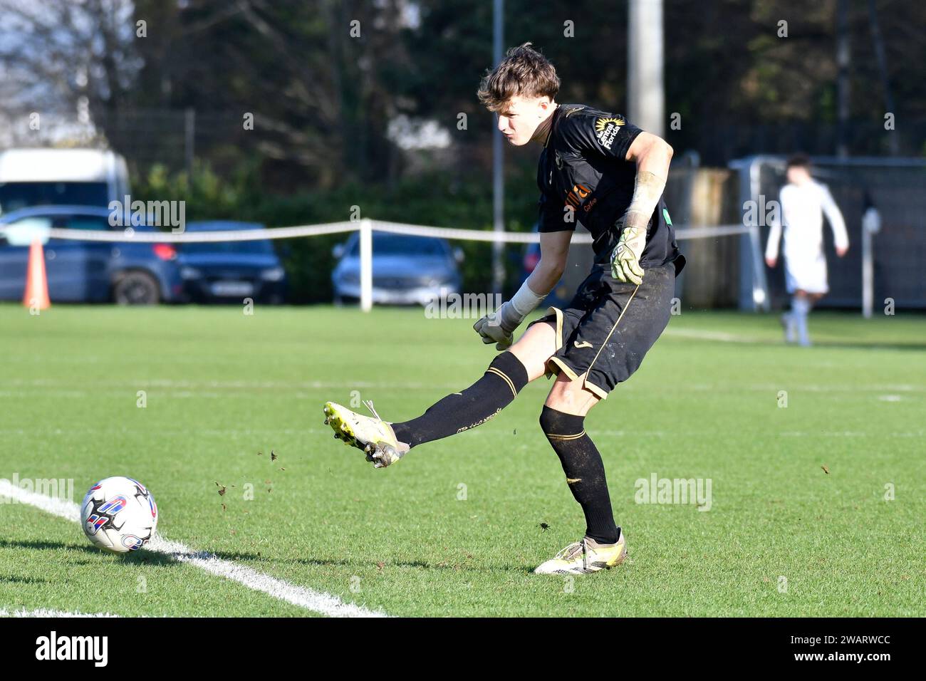 Landore, Swansea, Wales. 6 January 2024. Goalkeeper Kit Margetson of ...