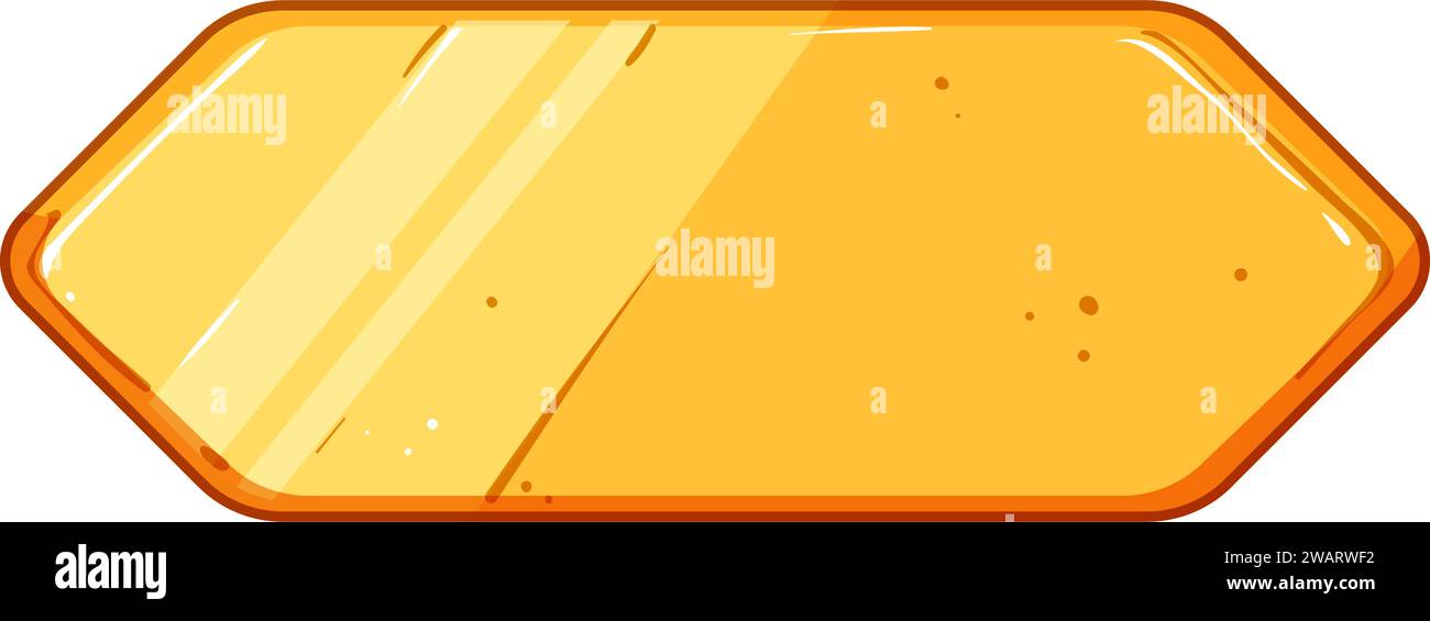 en gold game button cartoon vector illustration Stock Vector Image ...