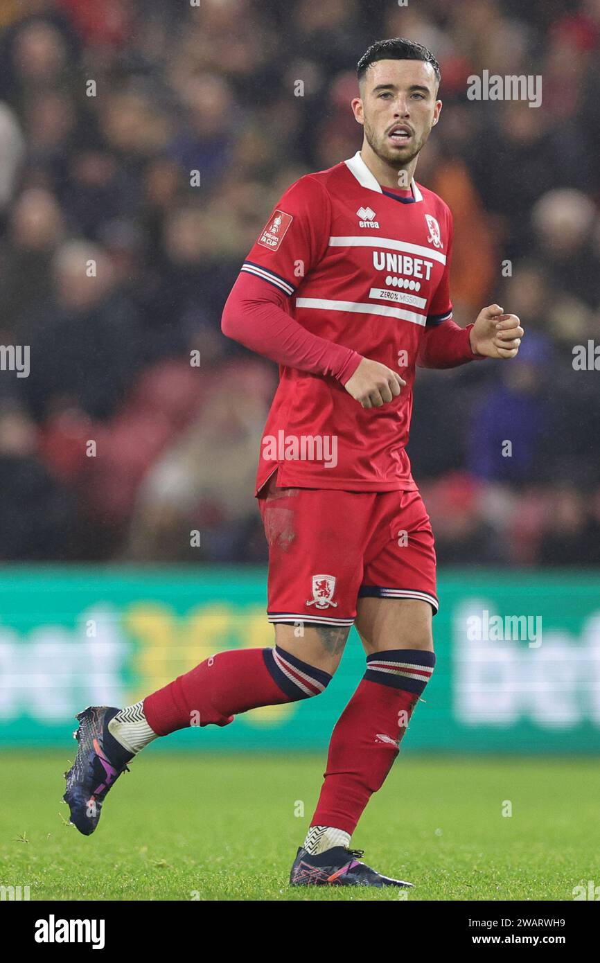 Sam Greenwood of Middlesbrough during the Emirates FA Cup Third Round ...