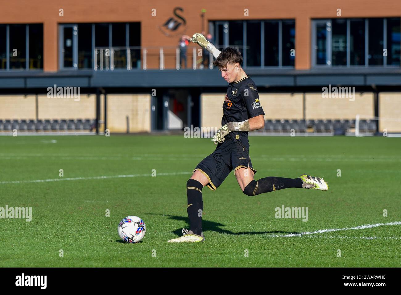 Landore, Swansea, Wales. 6 January 2024. Goalkeeper Kit Margetson of ...
