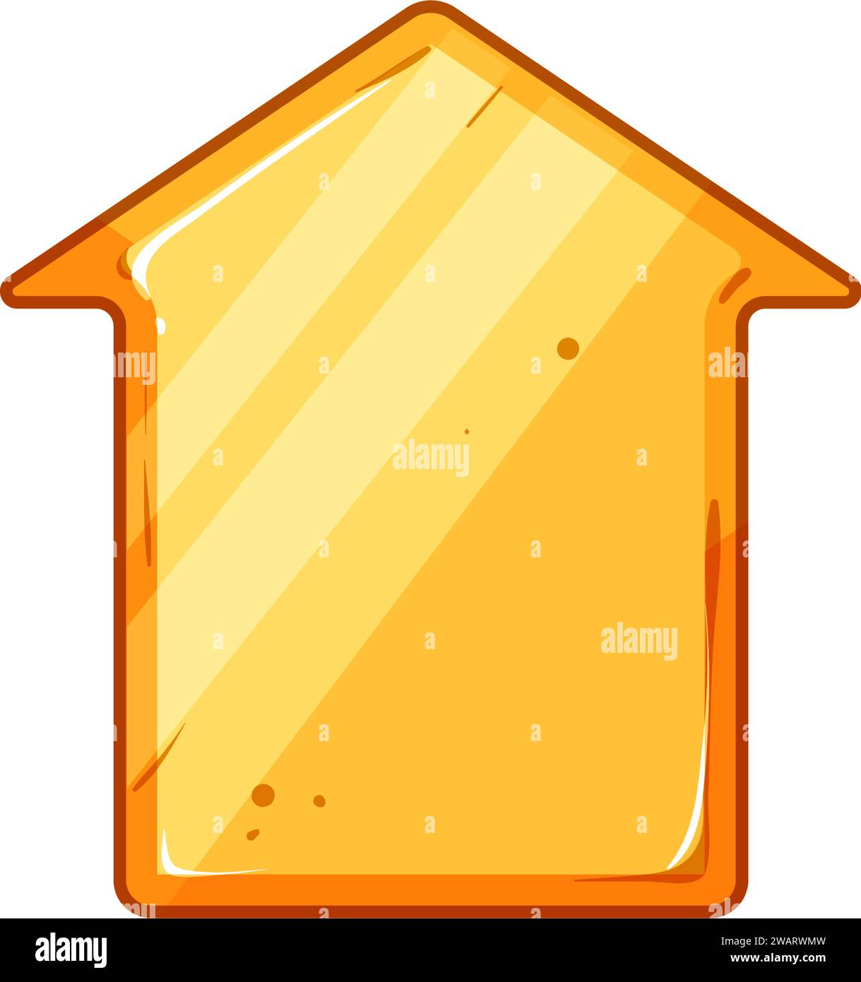 glossy gold game button cartoon vector illustration Stock Vector Image ...