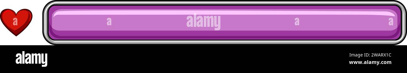 life health bar cartoon vector illustration Stock Vector Image & Art ...