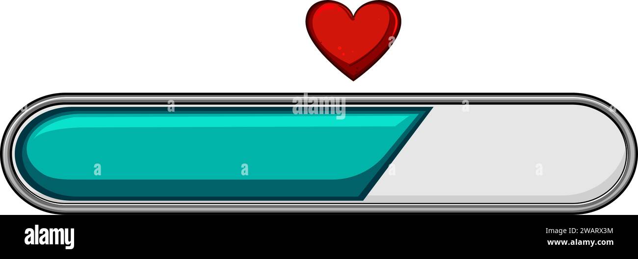 interface health bar cartoon vector illustration Stock Vector Image ...