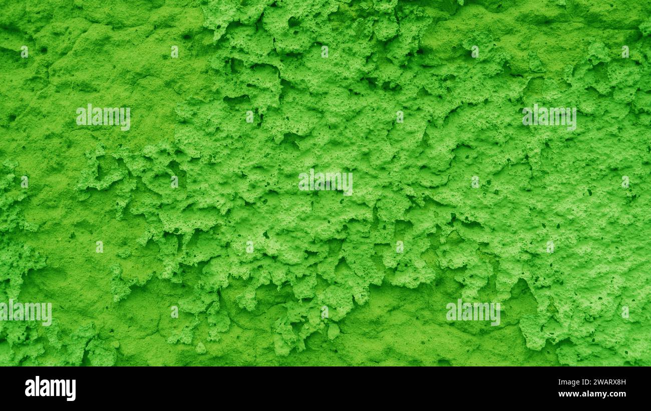 Texture of falling green stucco Stock Photo - Alamy