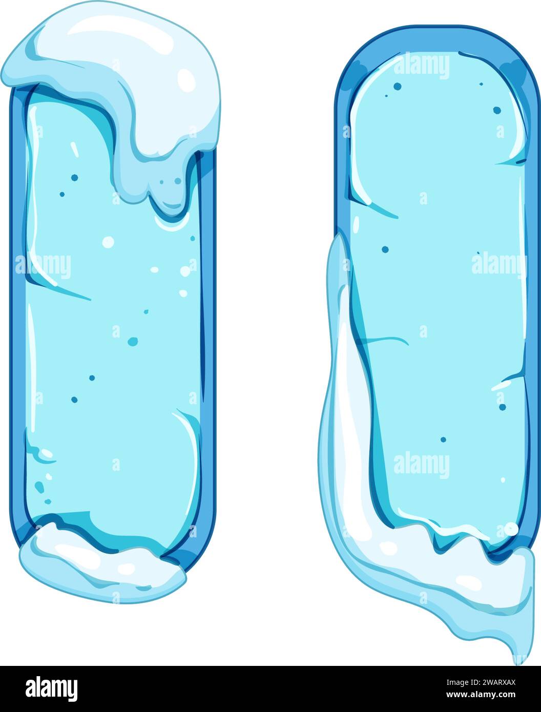 gui ice game button cartoon vector illustration Stock Vector Image ...