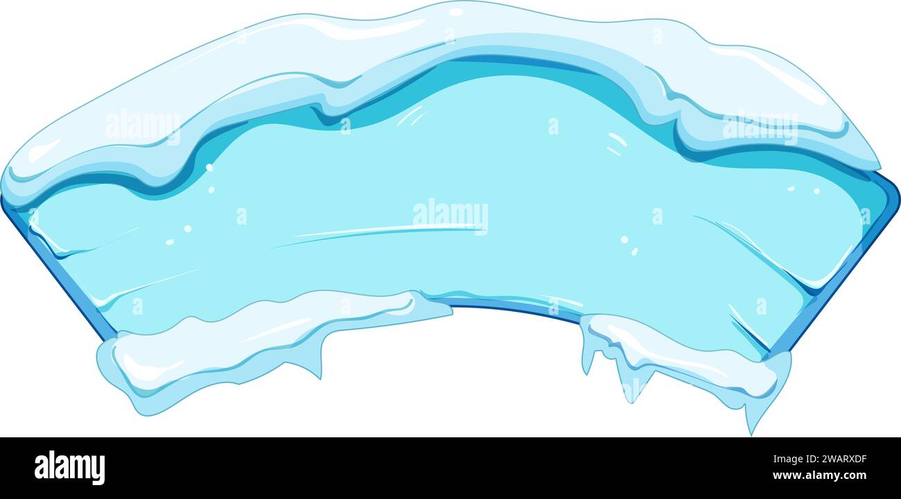 frozen ice game button cartoon vector illustration Stock Vector Image ...