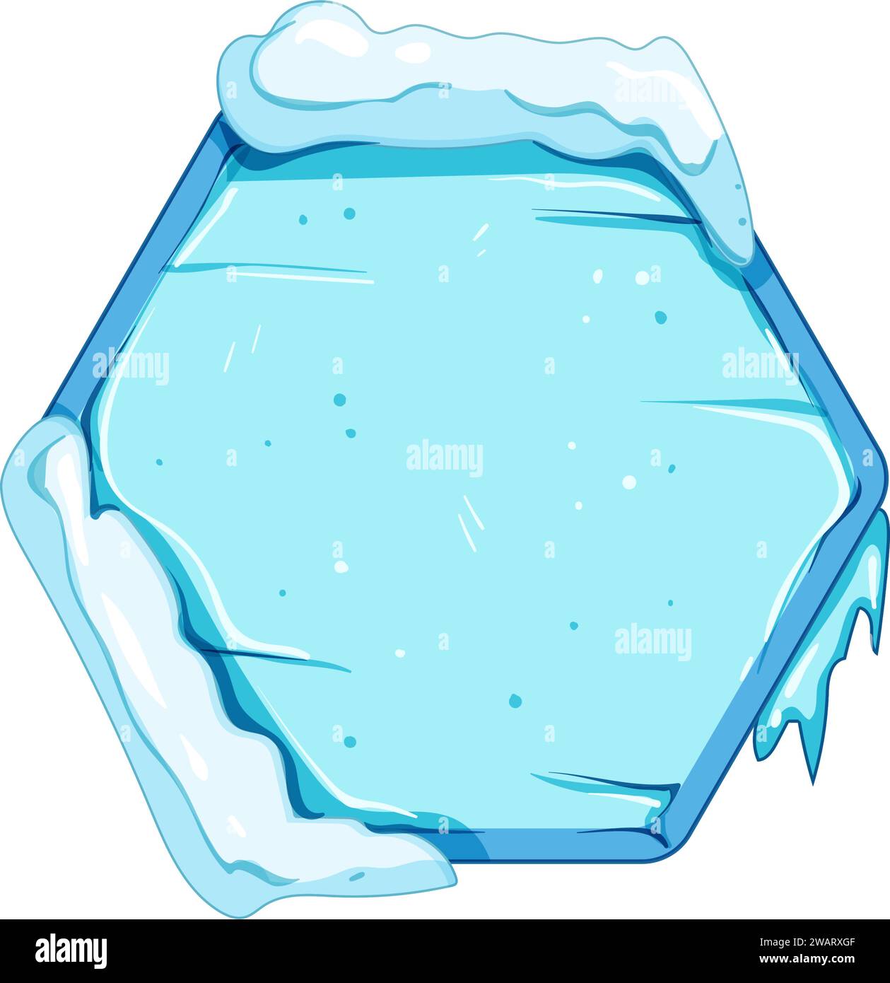 block ice game button cartoon vector illustration Stock Vector Image ...