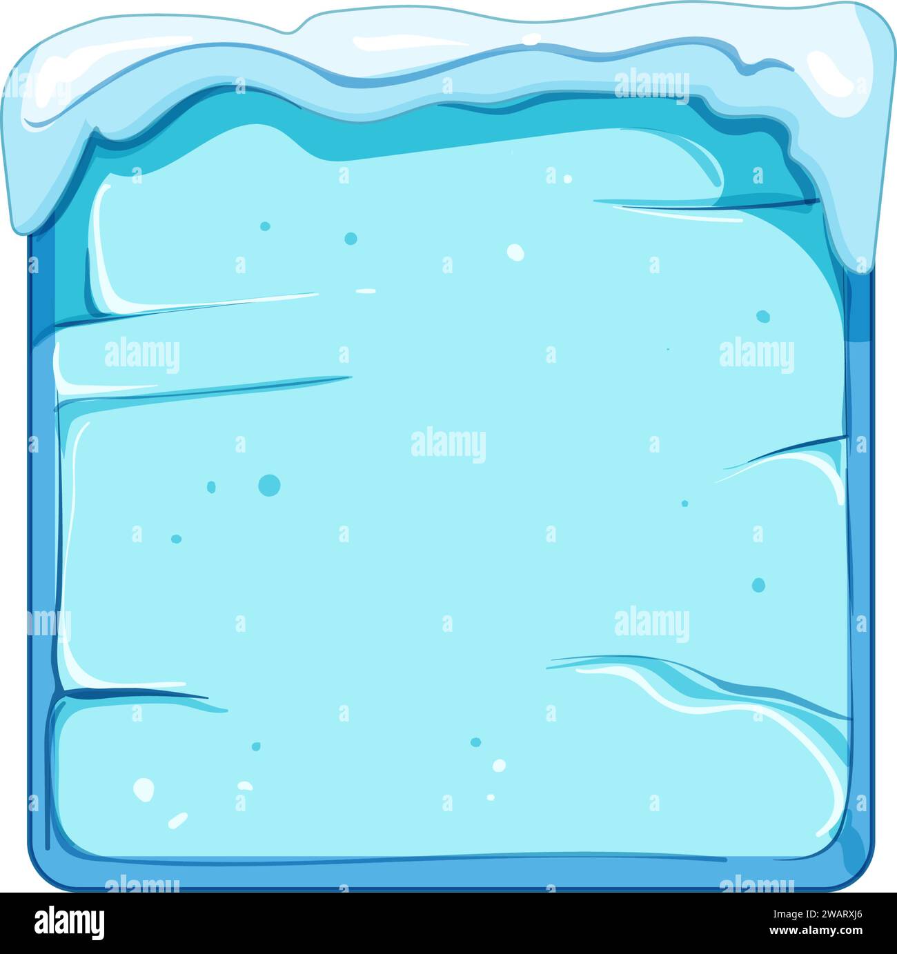 rectangle ice game button cartoon vector illustration Stock Vector ...