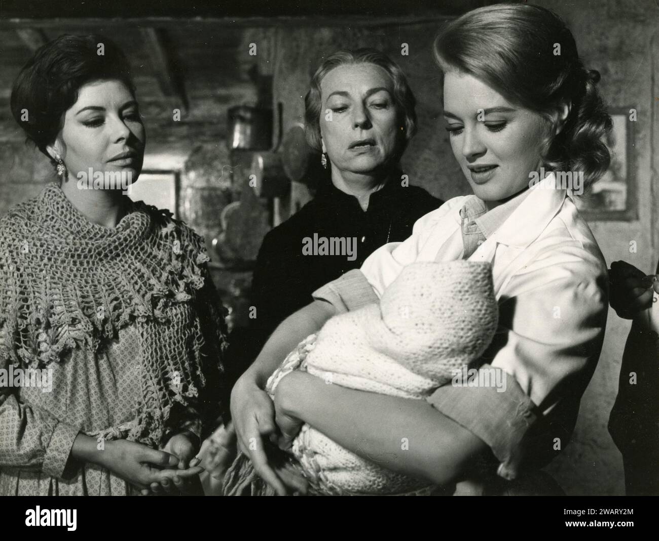 Danish actresses in a movie scene, Denmark 1950s Stock Photo - Alamy
