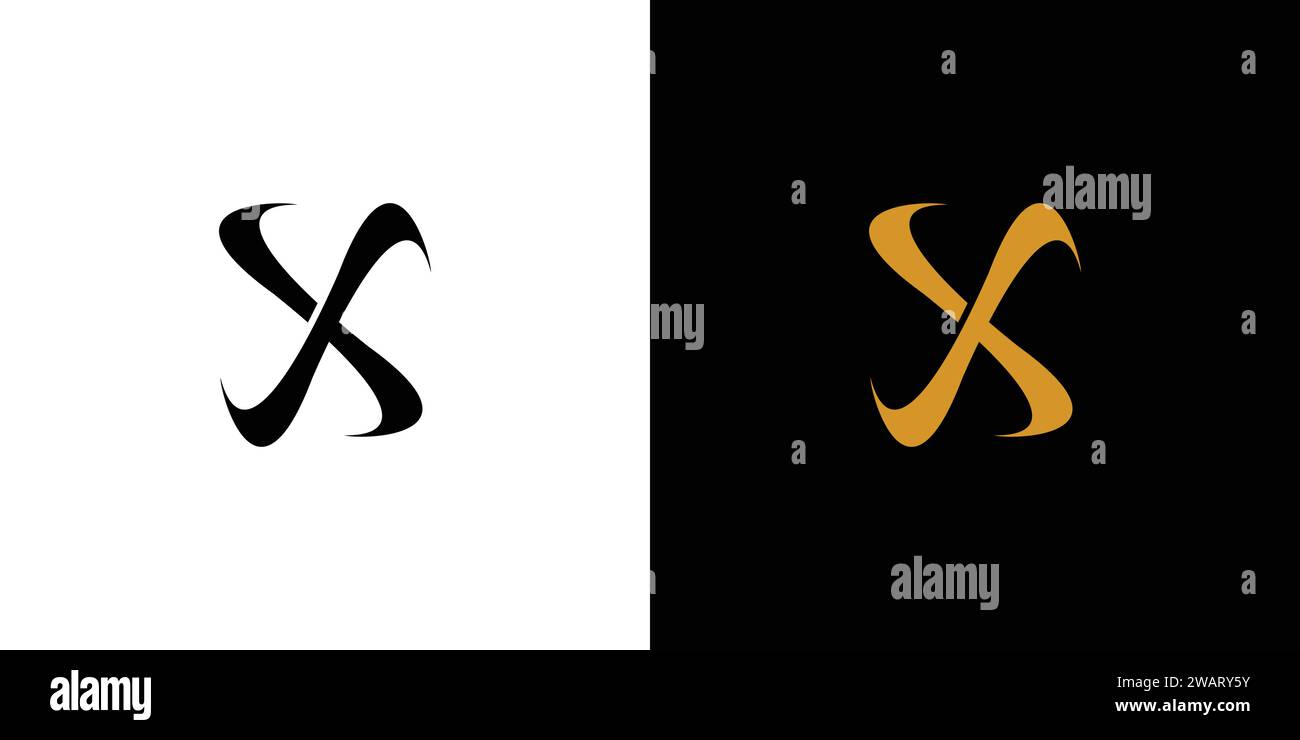 modern and Unique letter X initials logo design Stock Vector Image ...