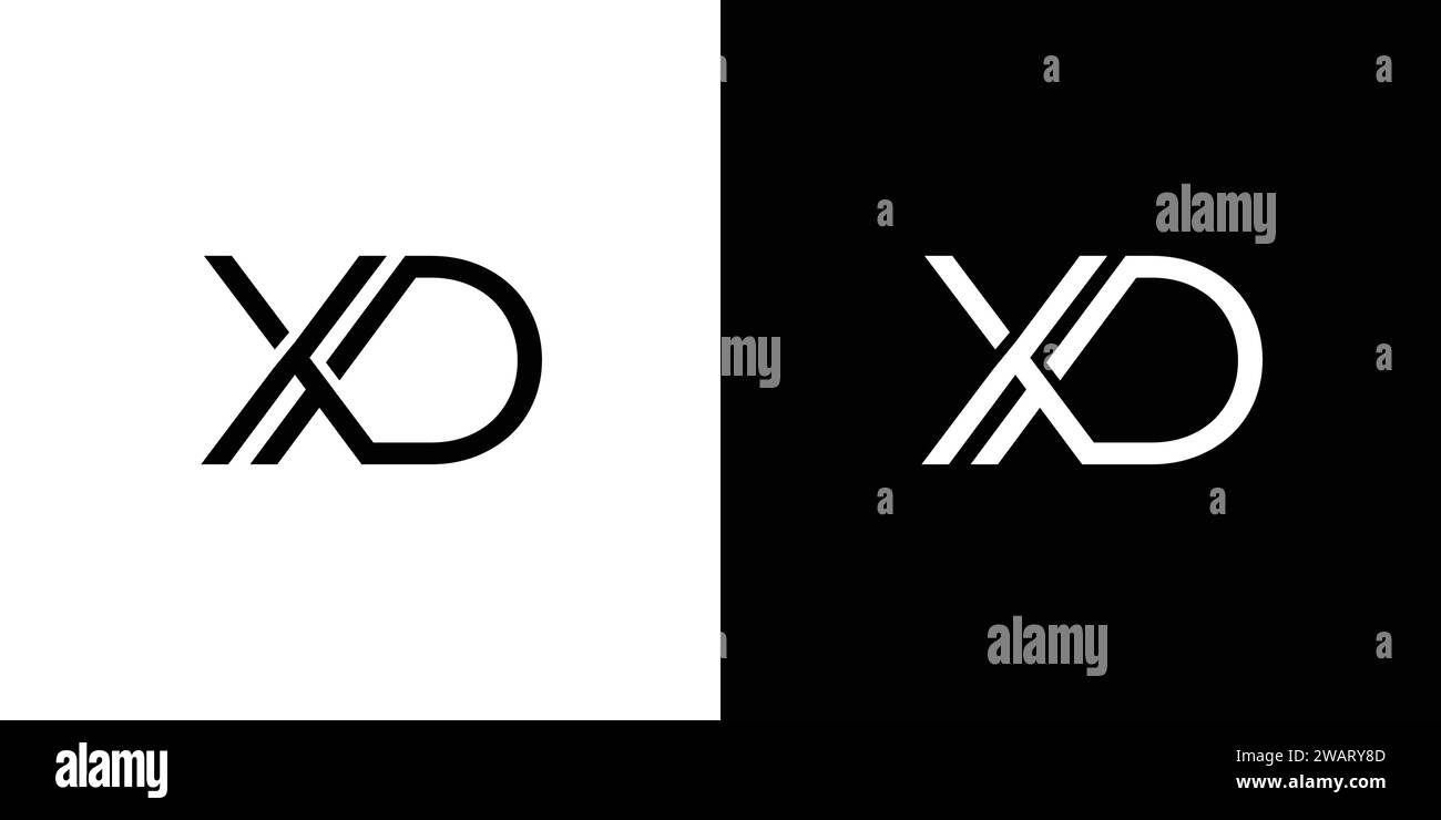 modern and Unique letter XD initials logo design Stock Vector Image & Art - Alamy