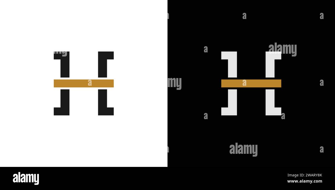 modern and Unique letter H initials logo design Stock Vector Image ...