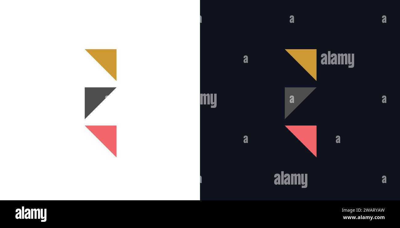 modern and unique letter E initials logo design Stock Vector Image ...