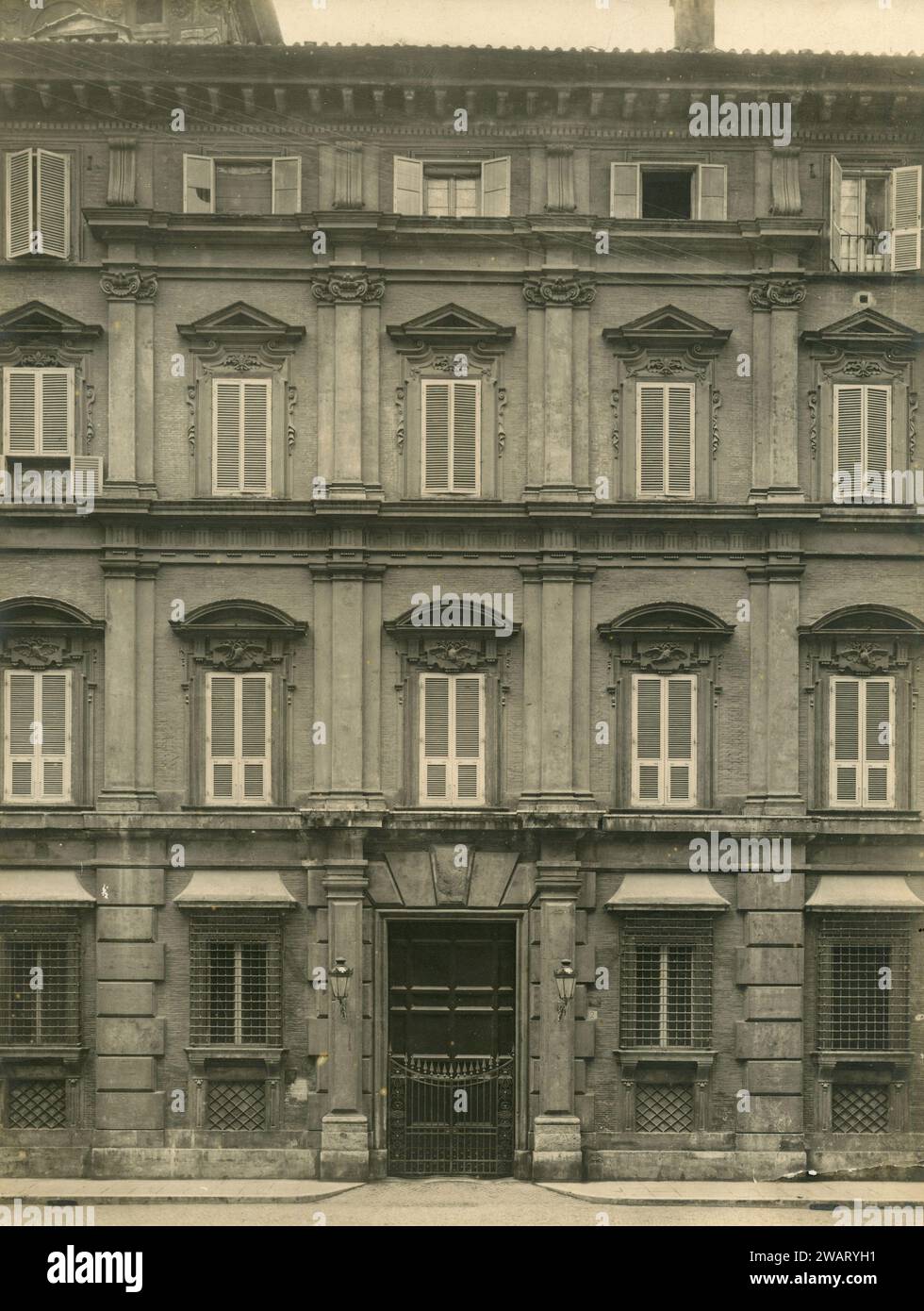 Palazzo Doria, back facade, detail, Rome, Italy 1926 Stock Photo - Alamy