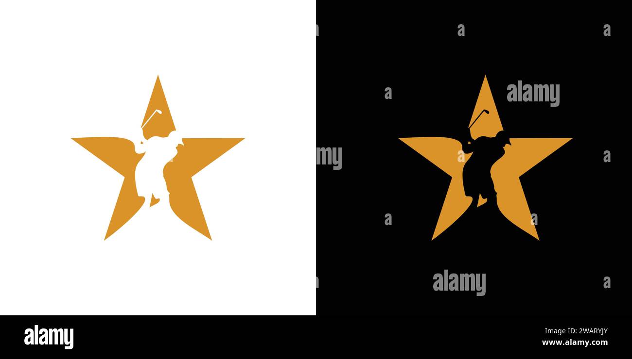 The golf star logo design is unique and modern Stock Vector Image & Art ...
