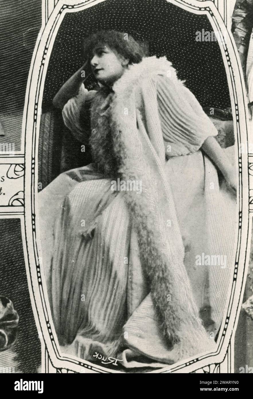 Italian actress Eleonora Duse in The Lady of the Camellias, 1882 Stock ...