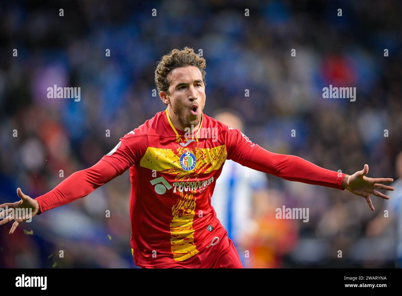 Barcelona, Spain. 06th Jan, 2024. Luis Milla (Getafe CF) celebrates ...