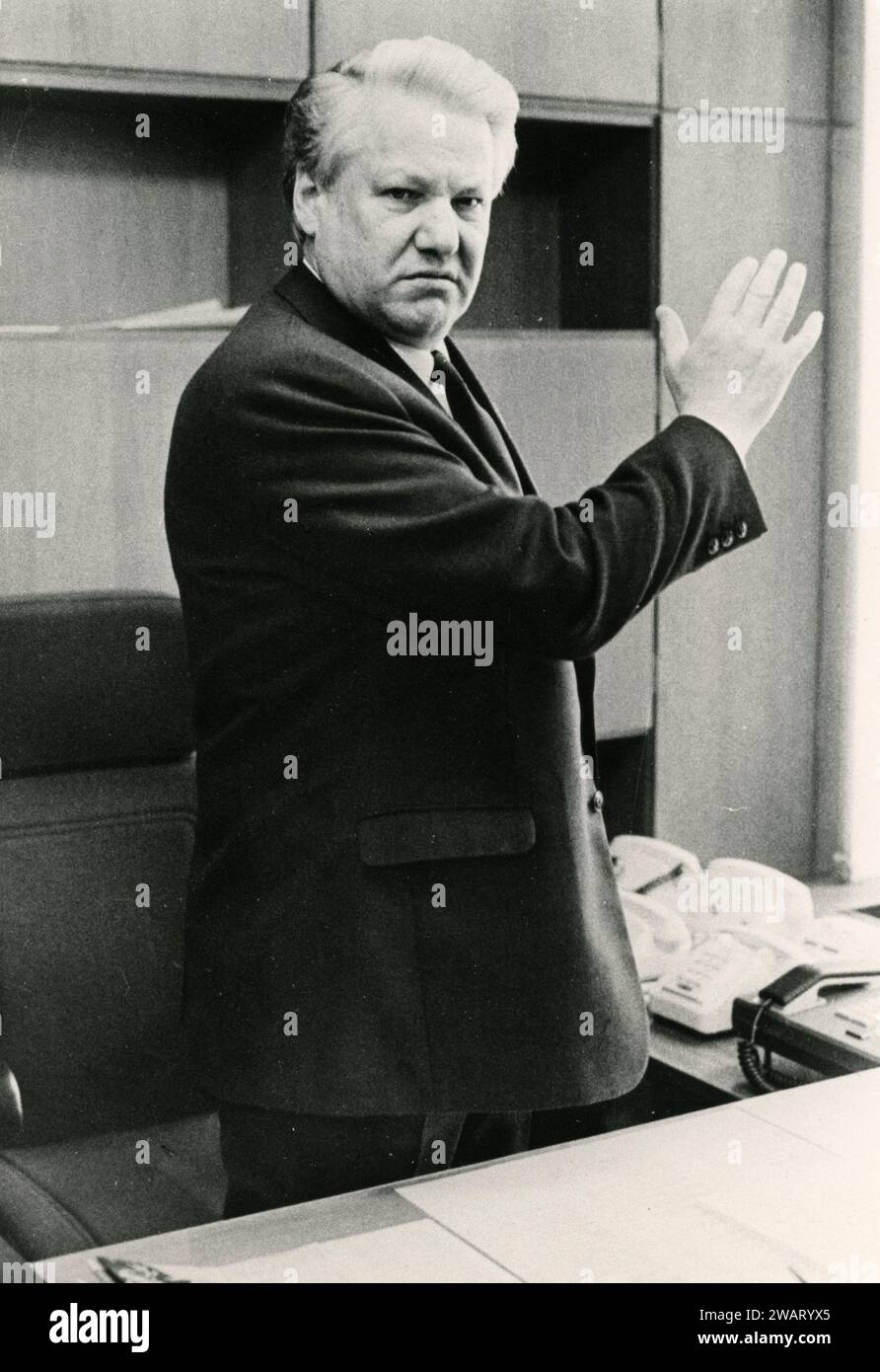 President of Russia Boris Yeltsin, Russia 1980s Stock Photo - Alamy