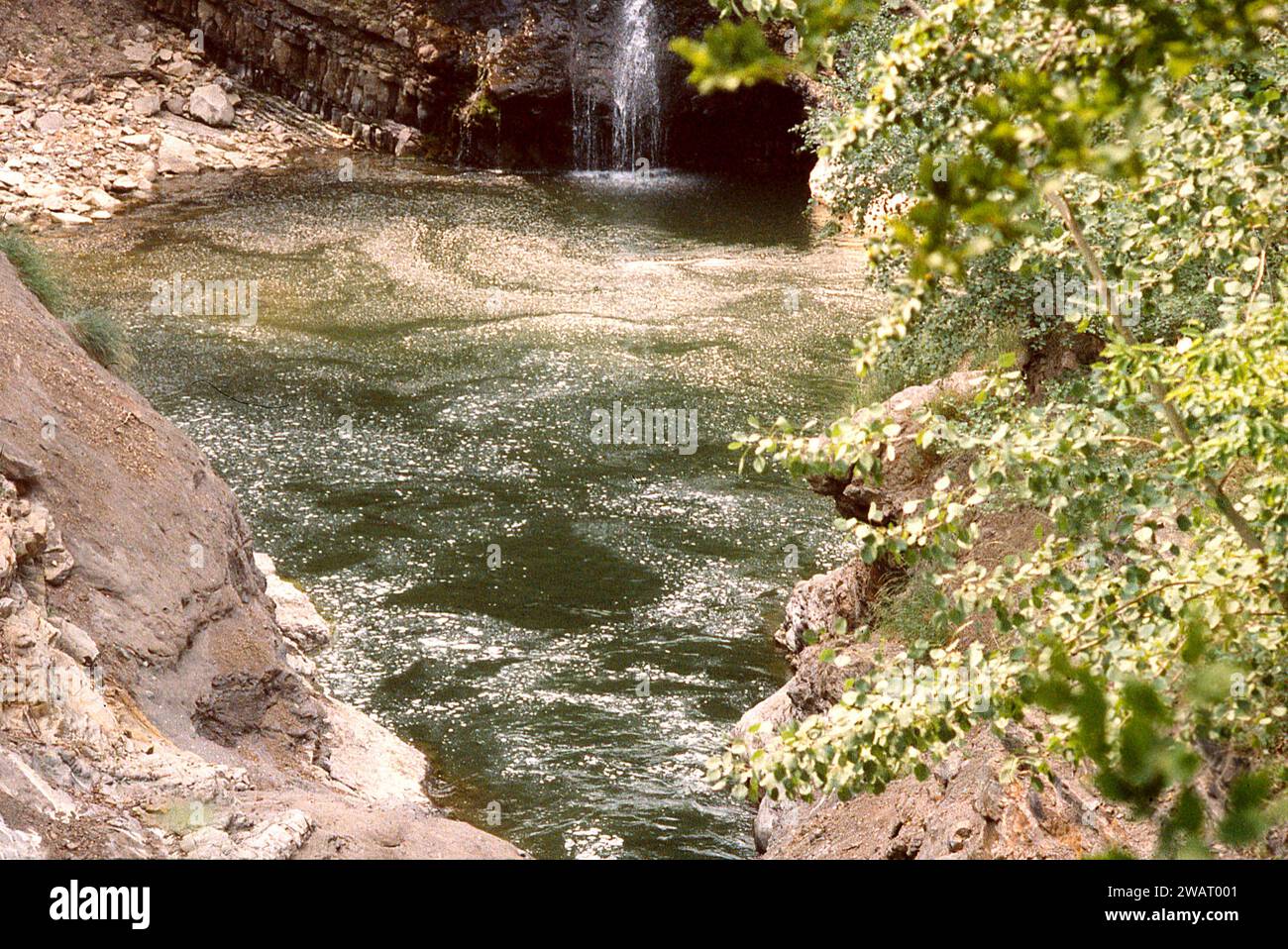 Putna Waterfall in Lepsa, Vrancea County, Romania, approx. 1992 Stock ...