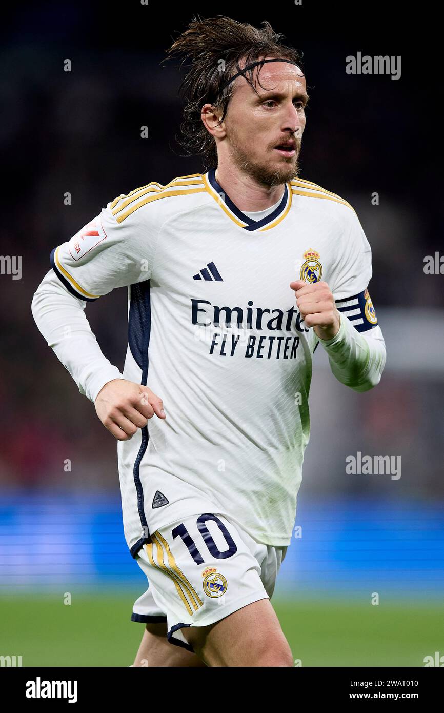 MADRID, SPAIN - JANUARY 03: Luka Modric of Real Madrid during the ...