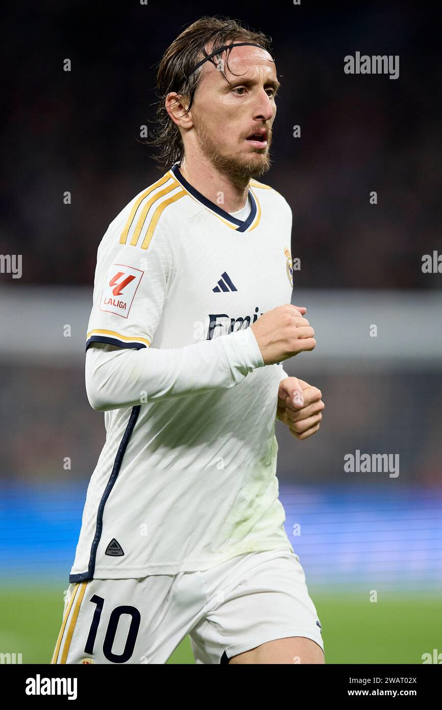 MADRID, SPAIN - JANUARY 03: Luka Modric of Real Madrid during the ...