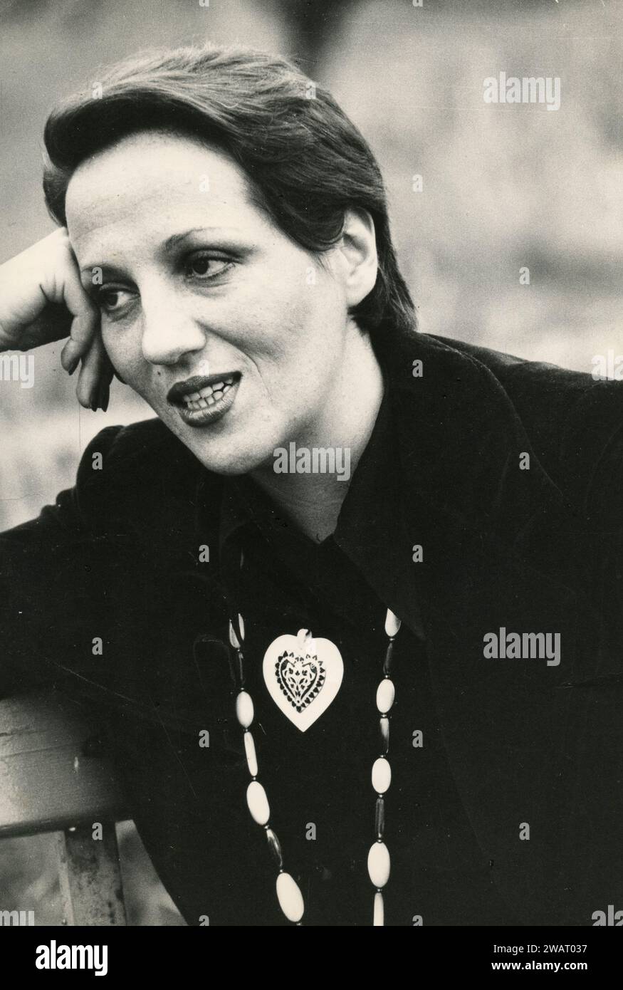 Italian journalist and novelist Anna Maria Mori, Italy 1970s Stock ...