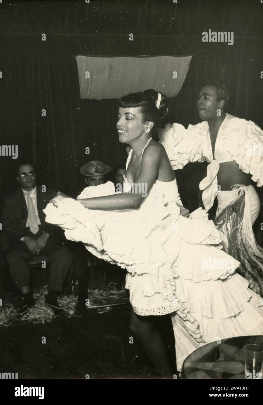 American dancer Ann Moon & Andre, Afro-Cuban dancers, 1950s Stock Photo ...
