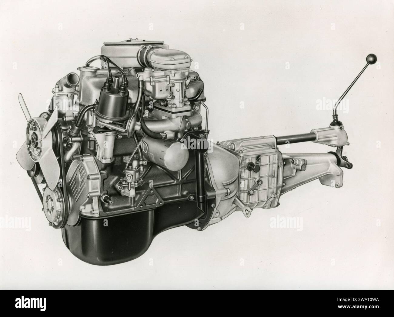 FIAT Automobile car engine, Italy 1960s Stock Photo - Alamy