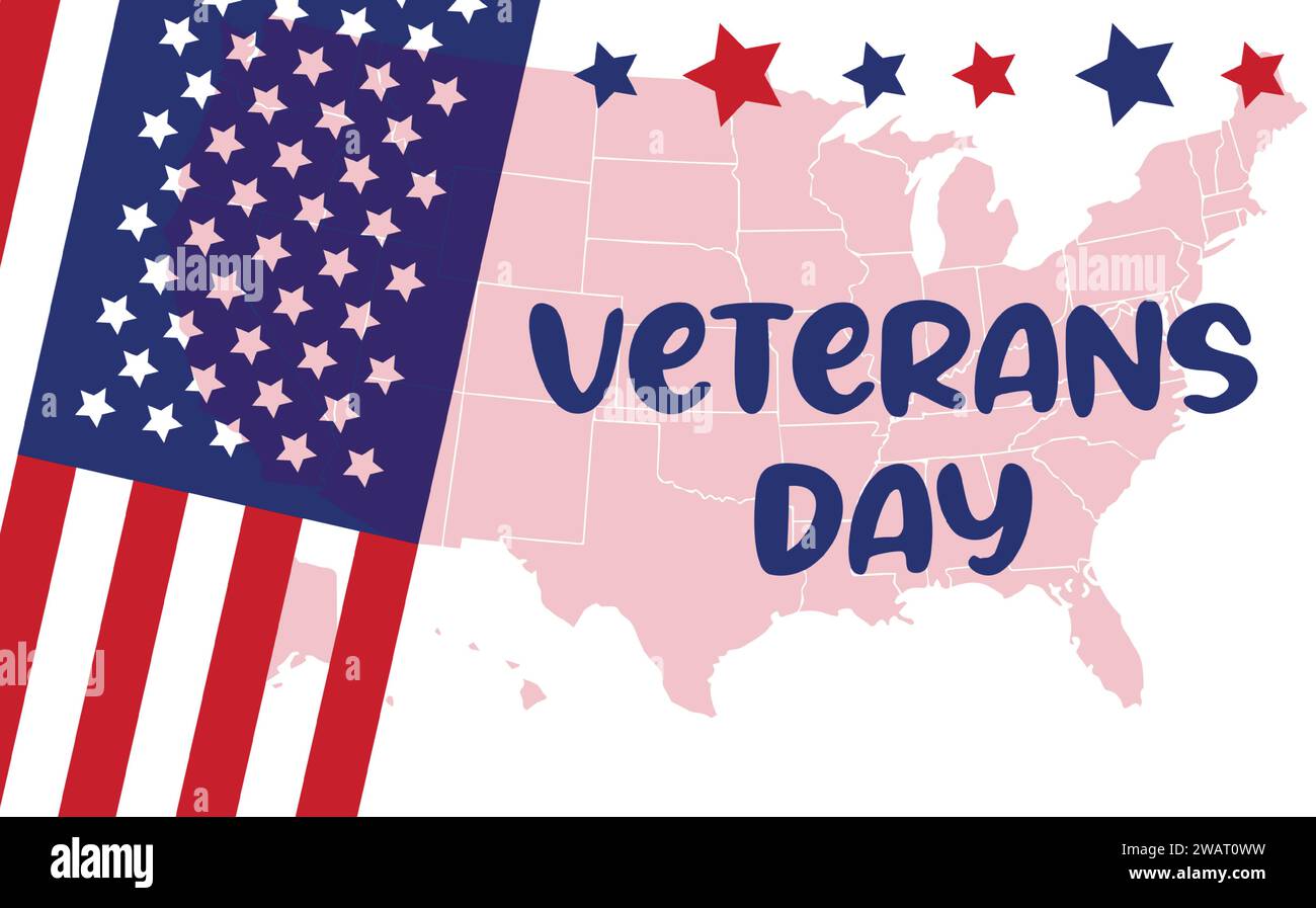 Happy Veterans Day. American flag. November 11 Poster, Banner, Greeting ...