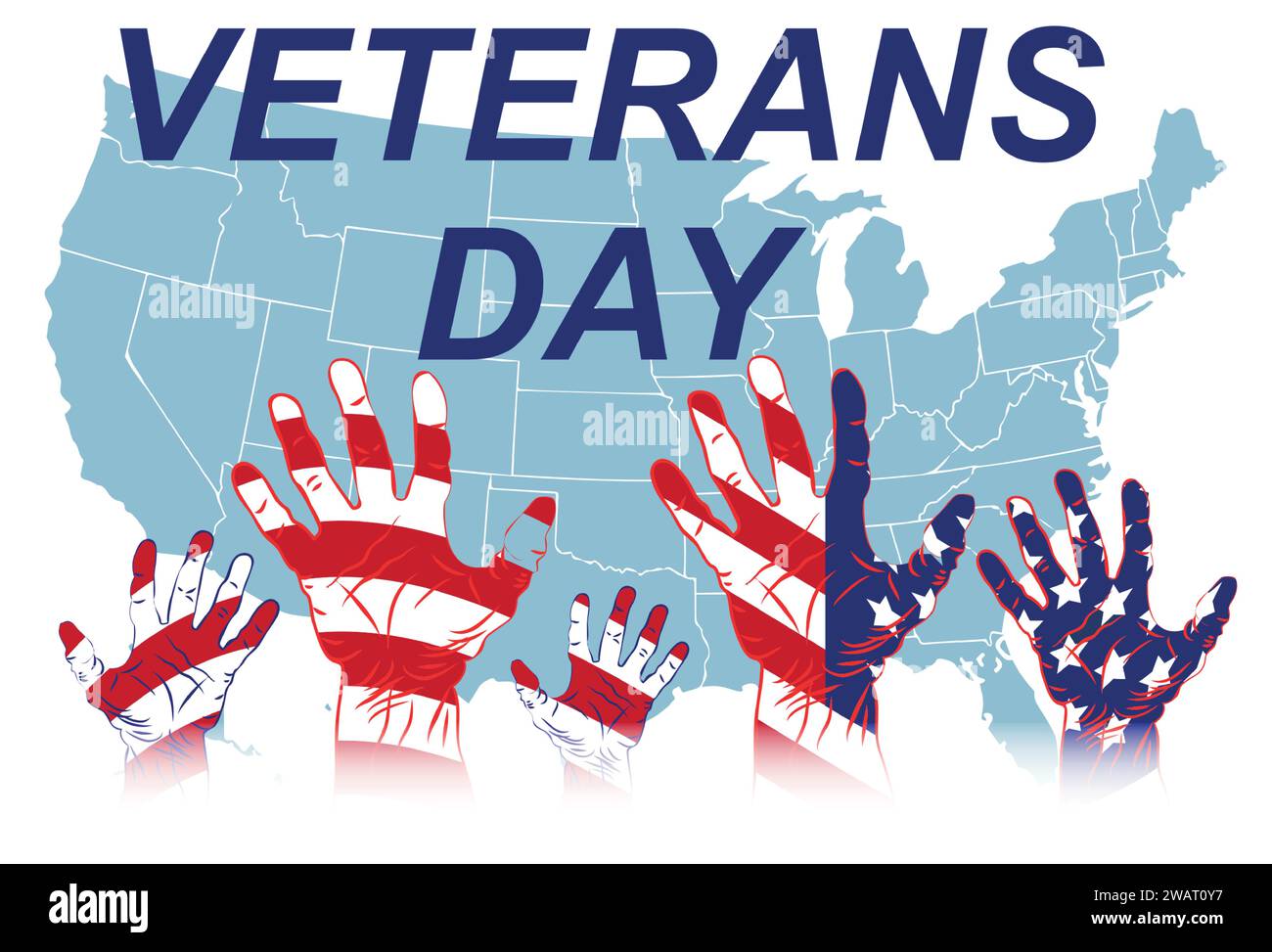Happy Veterans Day. American flag. November 11 Poster, Banner, Greeting Card, Flyer Template ...