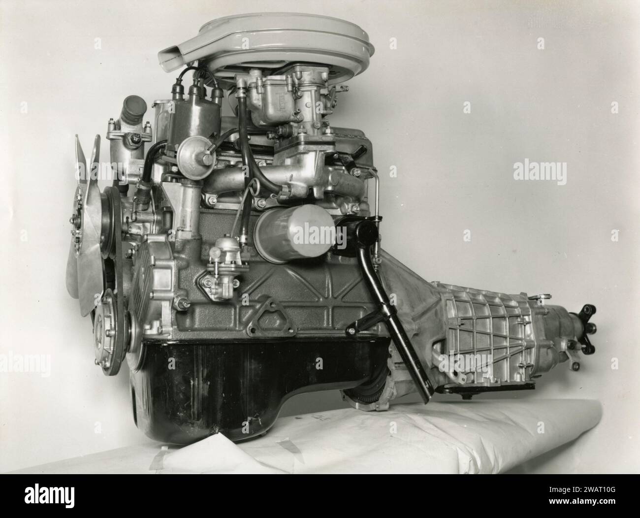 FIAT Automobile car engine, Italy 1970s Stock Photo - Alamy