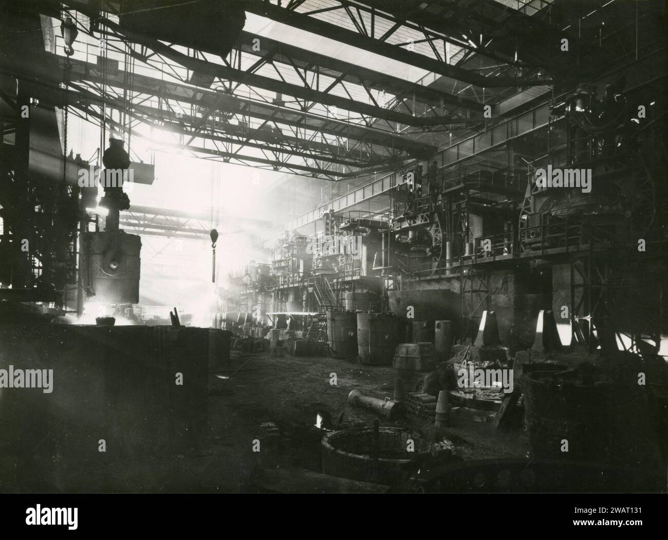 Ironworks at FIAT Automobiles factory, Turin, Italy 1930s Stock Photo ...