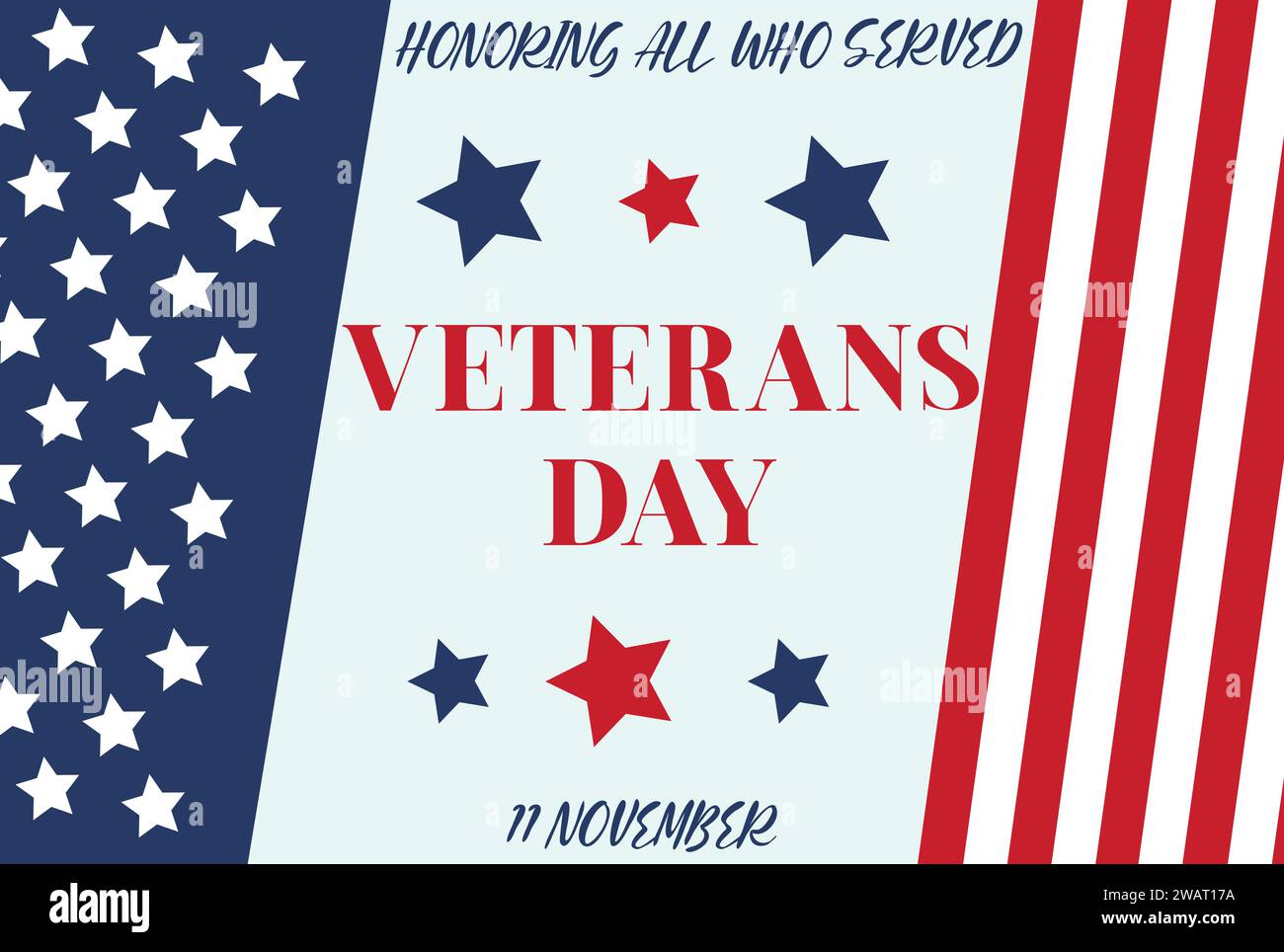 Happy Veterans Day. American flag. November 11 Poster, Banner, Greeting ...