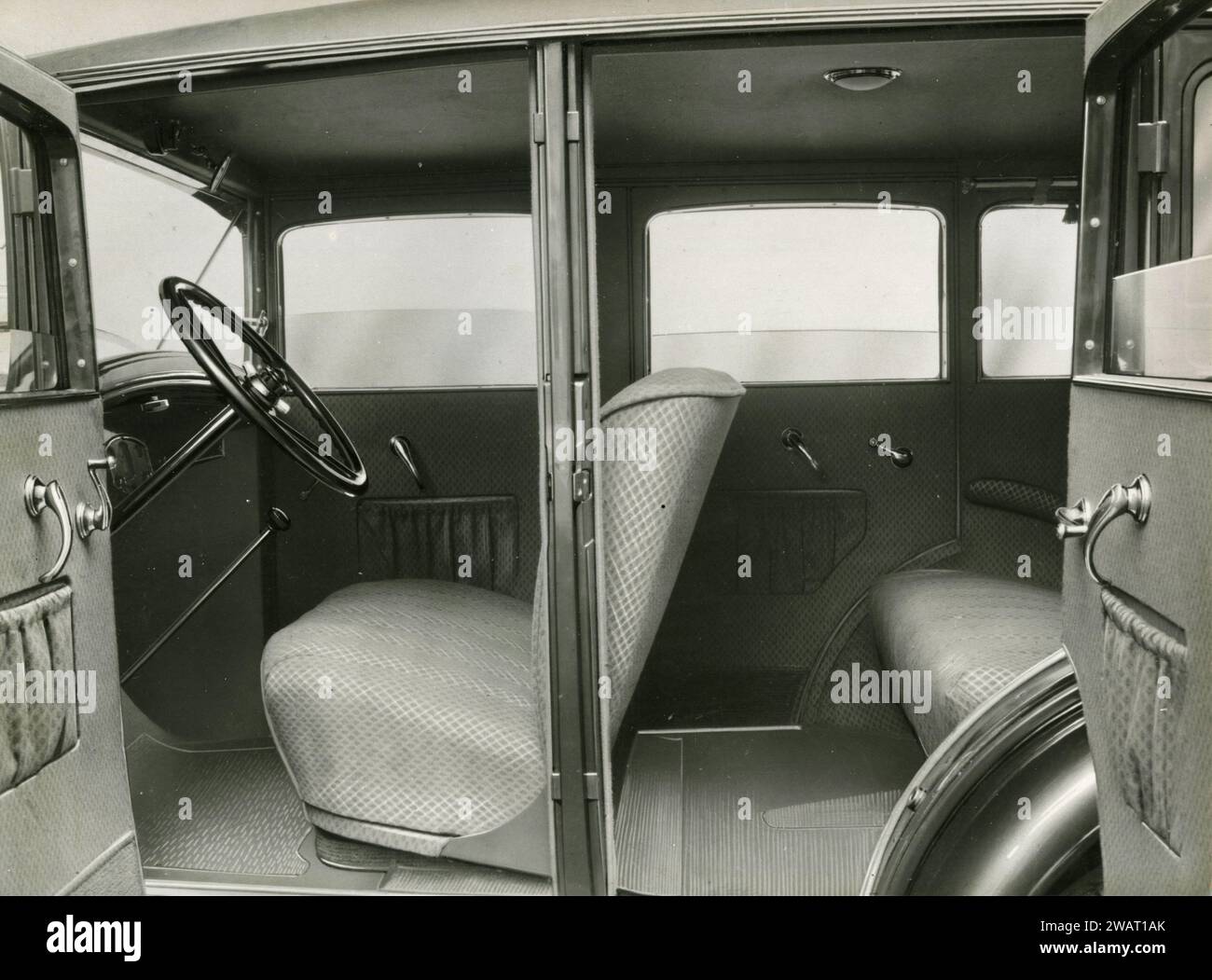 Interiors of FIAT 524 sedan car, Italy 1930s Stock Photo - Alamy