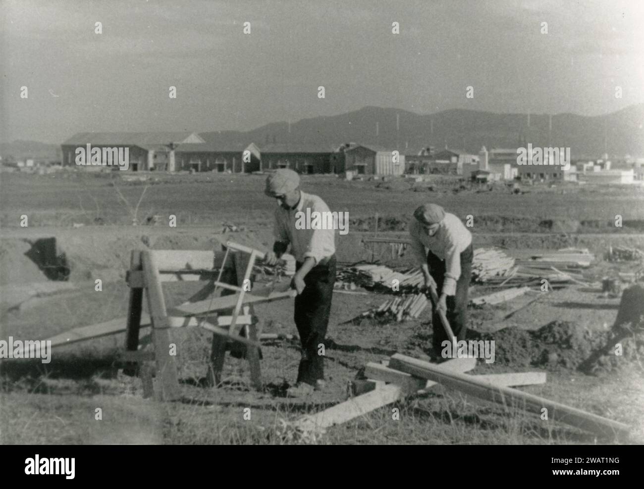 The building of Cinecittà Studios during the fascist times, Rome, Italy ...