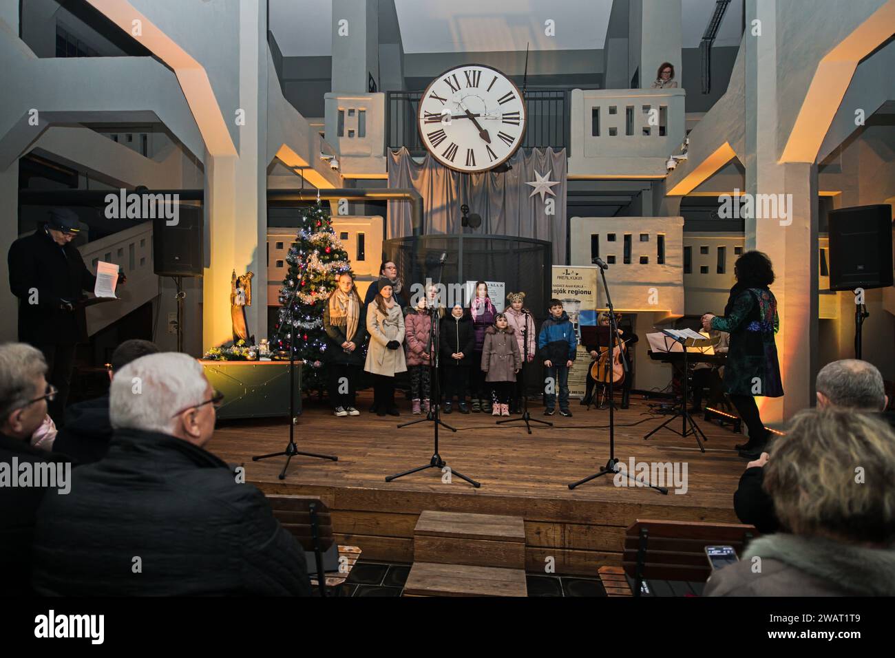 Oslavany, Czech Republic. 06th Jan, 2024. In the former mining tower of ...
