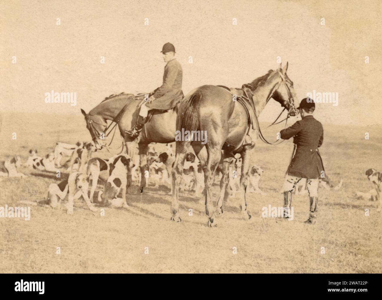 Fox hunting in the Campagna Romana, Italy 1915 Stock Photo - Alamy