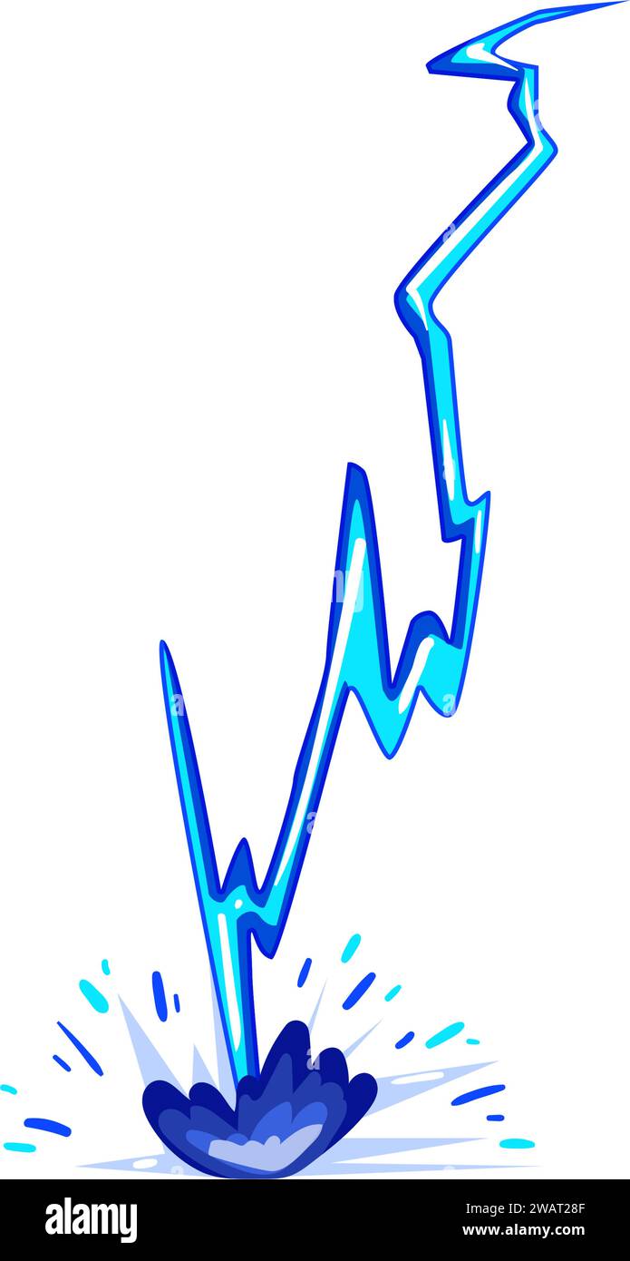 thunderbolt lightning effect cartoon vector illustration Stock Vector ...
