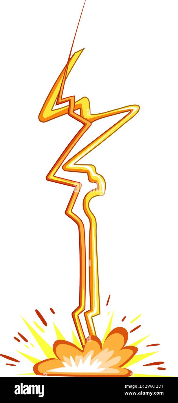 light lightning effect cartoon vector illustration Stock Vector Image ...