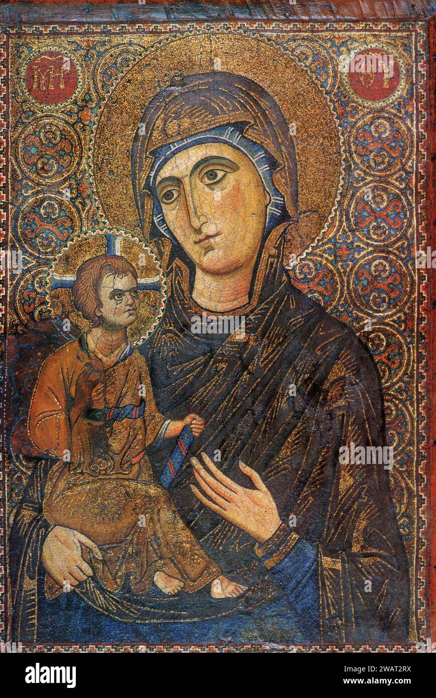 Virgin with the child, painting, Saint Catherine's Monastery, Sinai ...