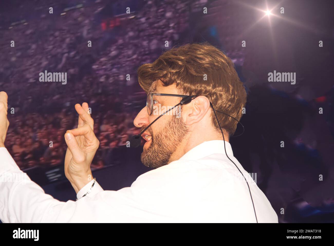 Portrait of Motivational Speaker, Talking about Happiness, Self ...