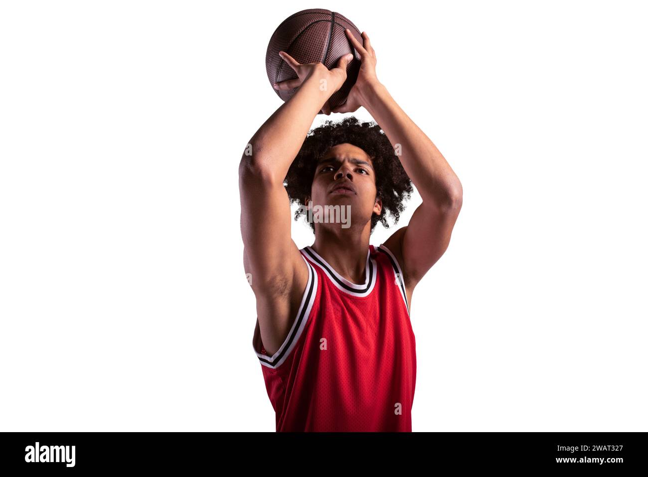 Man ready shoot basketball hi-res stock photography and images - Alamy