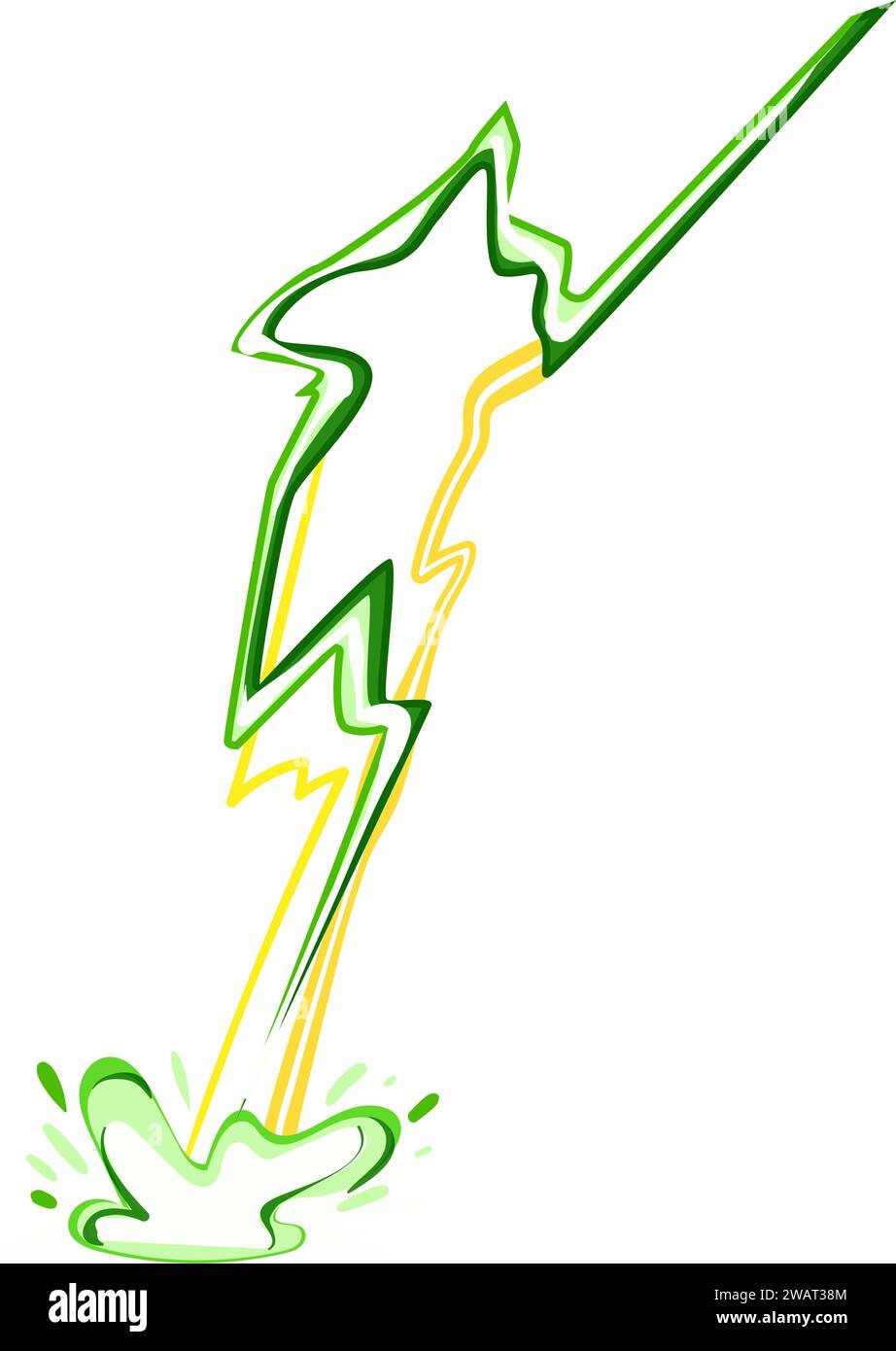 storm lightning effect cartoon vector illustration Stock Vector Image ...