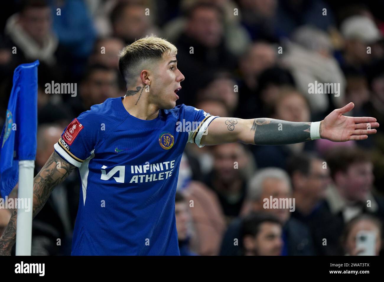 Chelsea's Enzo Fernandez during the Emirates FA Cup Third Round match ...