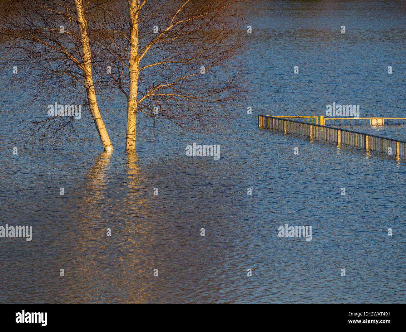 Underwater Playground, Flooding, River Thames, Caversham, Reading ...