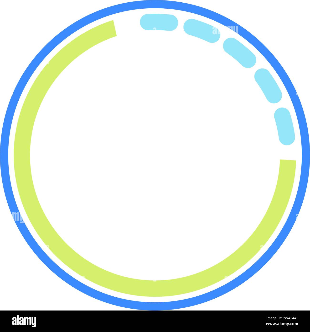 website progress bar round cartoon vector illustration Stock Vector ...