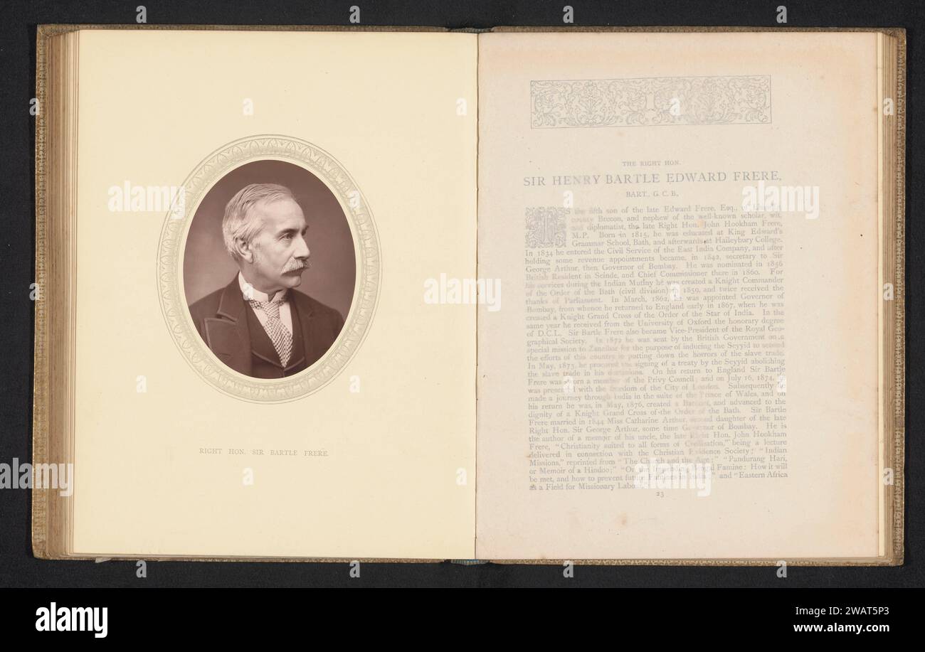 Right. hon. Sir Bartle Frere, Lock & Whitfield, c. 1871 - in or before ...