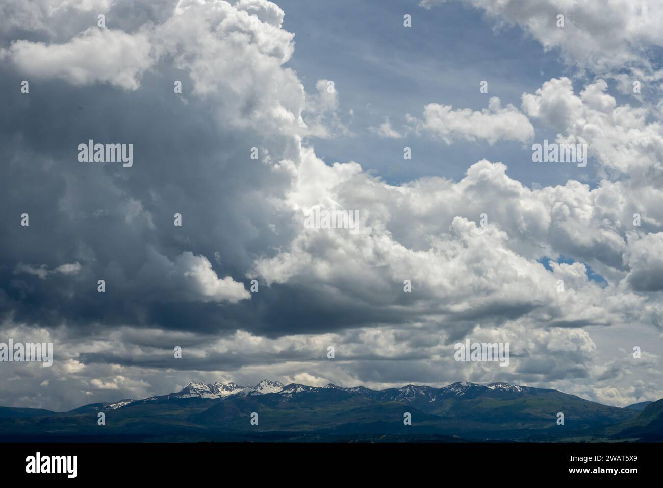 Rain Clouds Begin To Form Over San Juan Mountains in Colorado Stock ...
