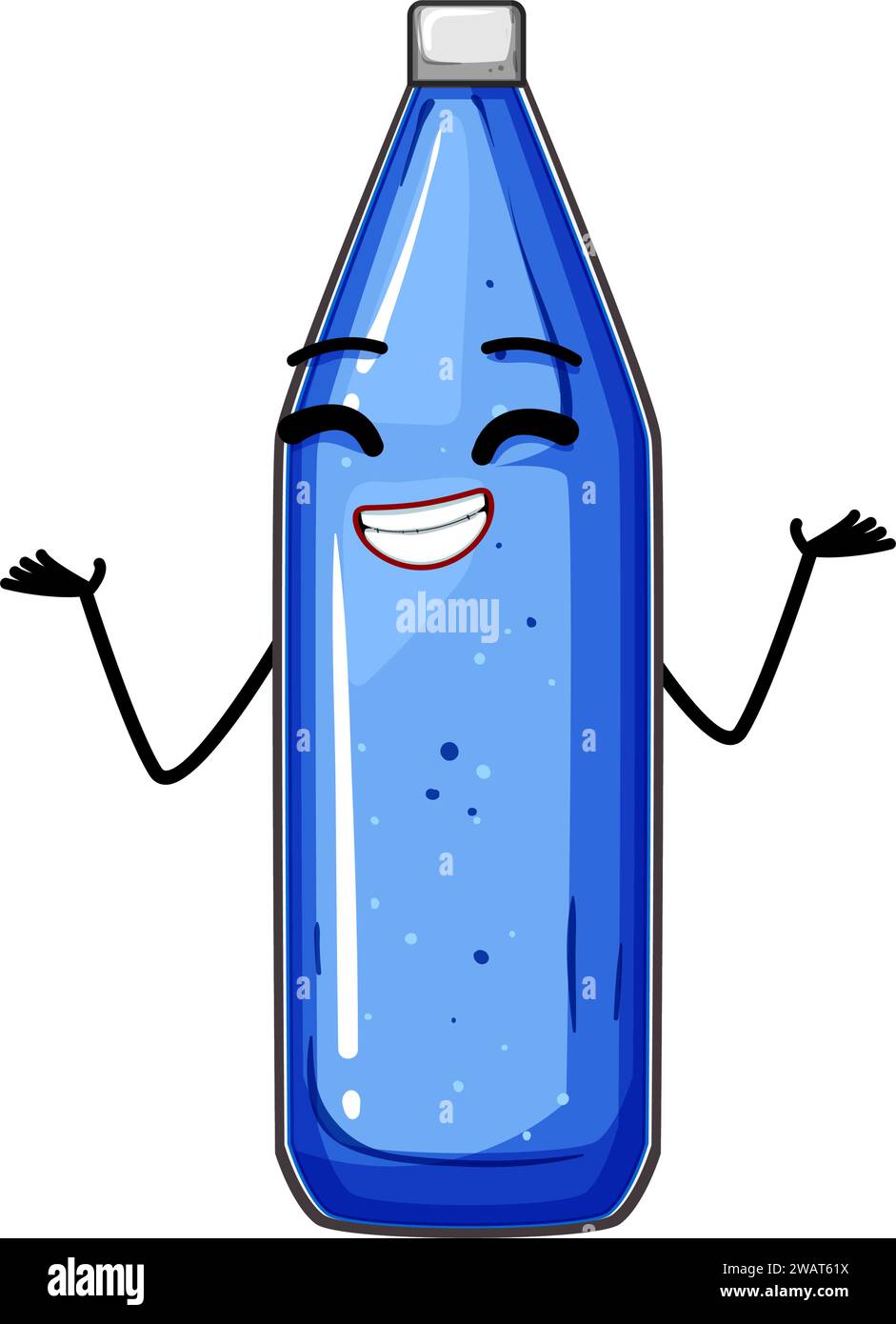 drink soda bottle character cartoon vector illustration Stock Vector ...